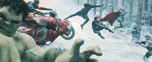 Geek Gif - The Avengers Jump